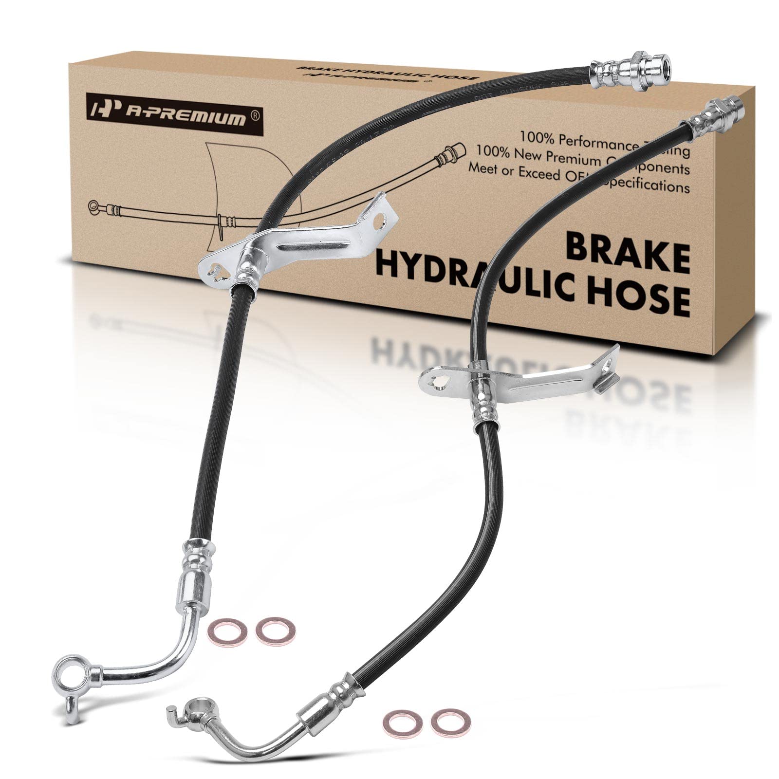 Amazon.com: A-Premium Front Driver and Passenger Brake Hydraulic Hose ...