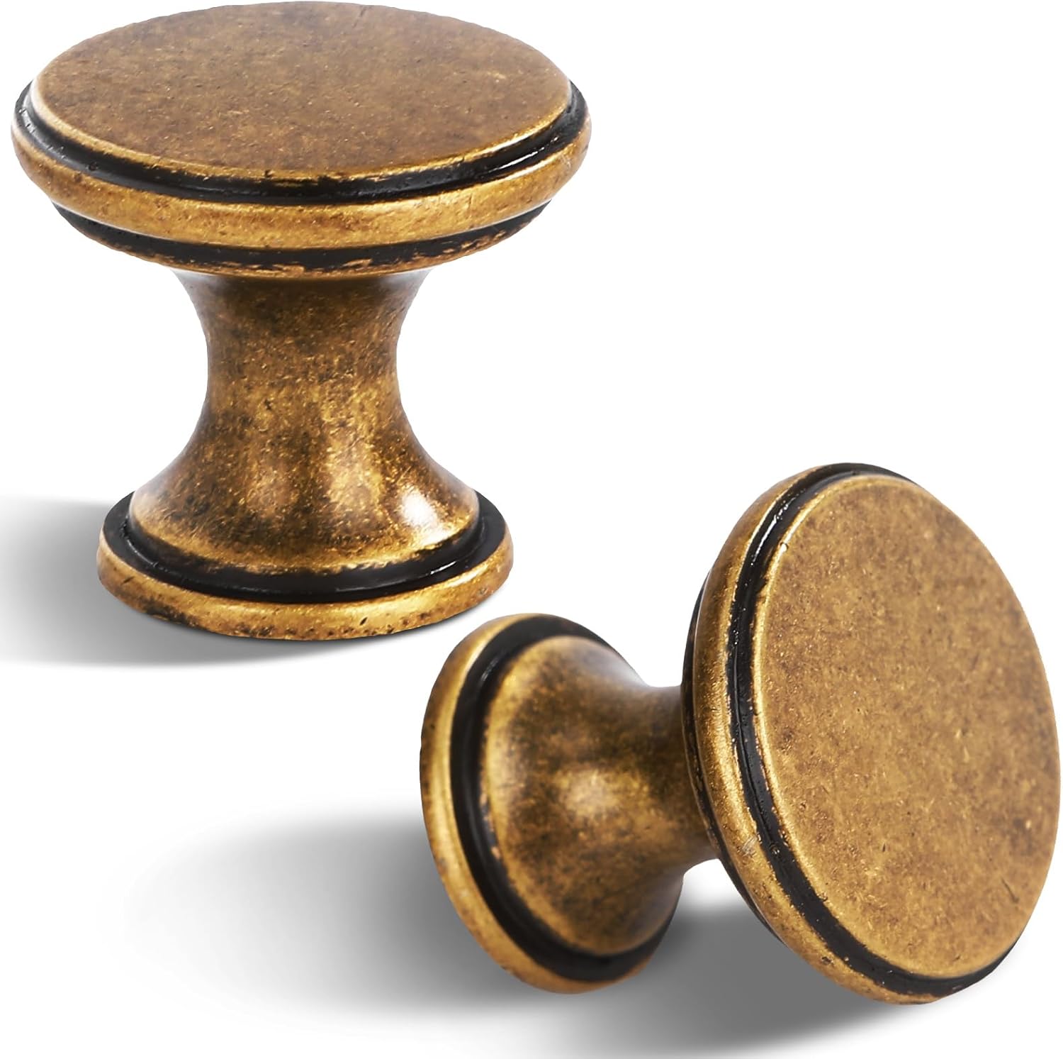 Vicycmc Single Hole zinc Alloy Solid Cabinet Knobs,Antique Brass Cabinet Knobs for Drawer ...