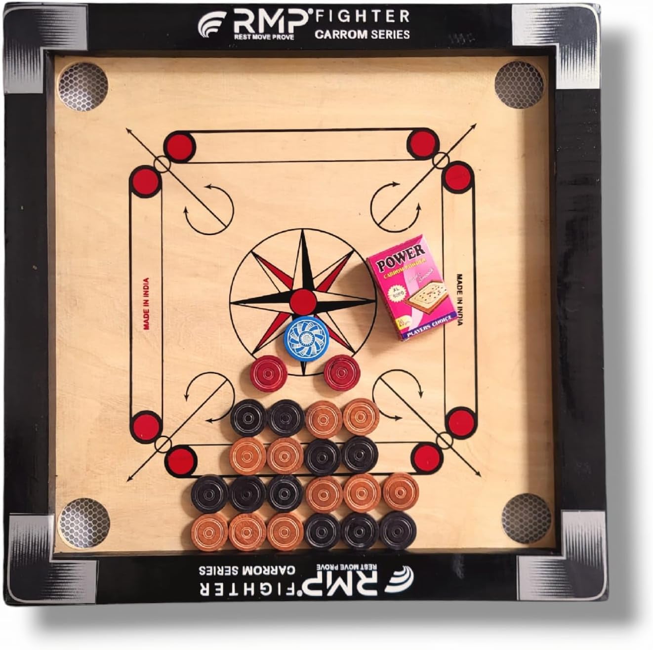 RMP Carrom Board for Kids 20 inches Glossy Finish with Carrom Board ...