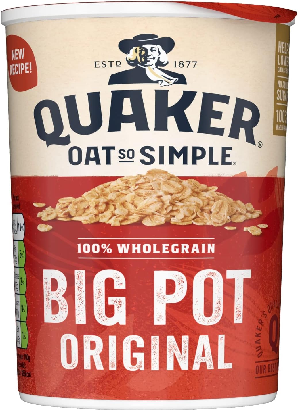 Quaker Oat So Simple Big Pot Original Porridge, 60g : Amazon.co.uk: Grocery