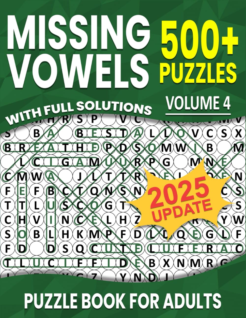 Missing Vowels Word Search: Over 500+ Puzzles Word Search Missing ...