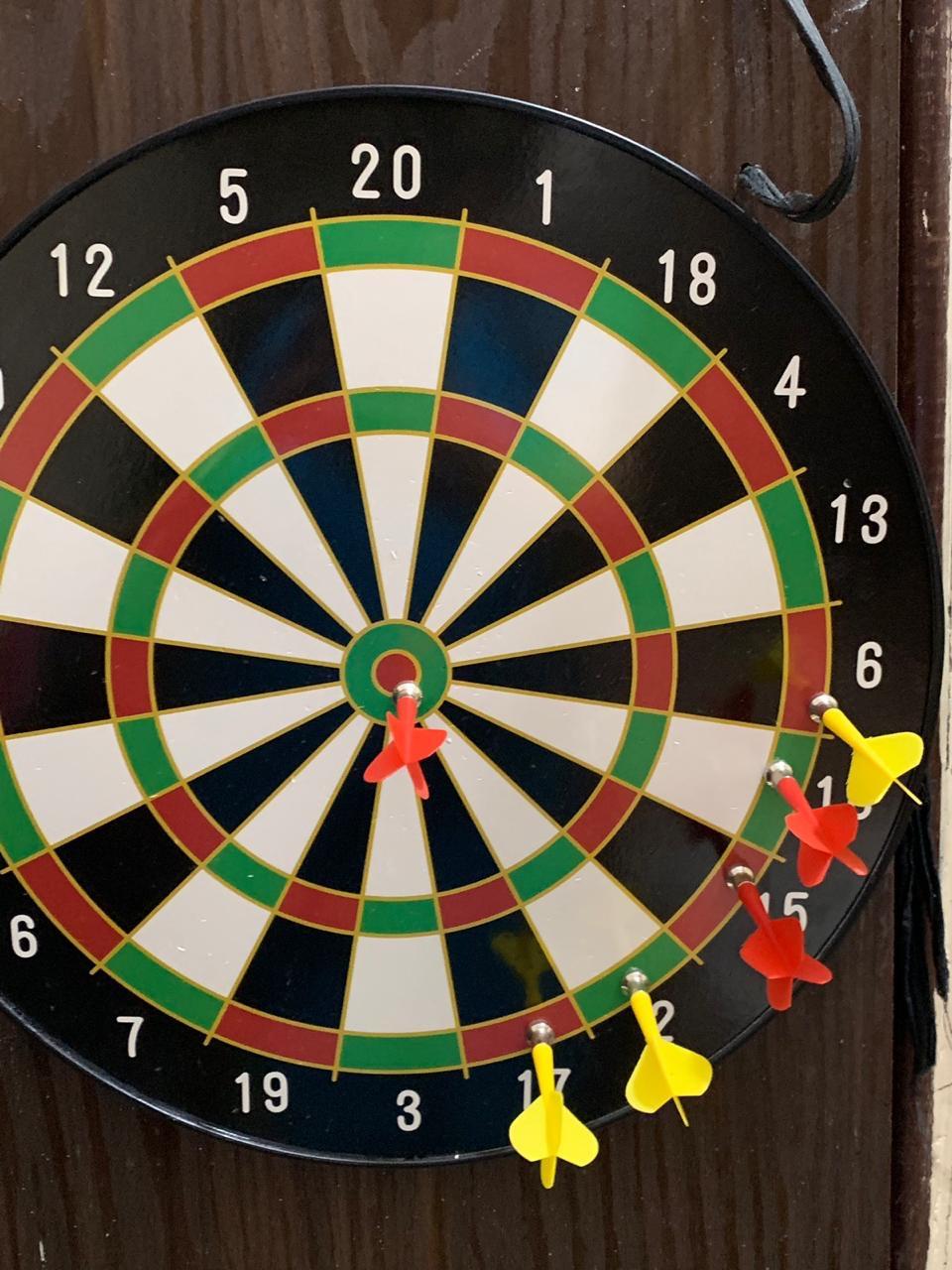 Farraige Magnetic Score Dartboard Kit with 6 Soft Darts, 17 Inches ...