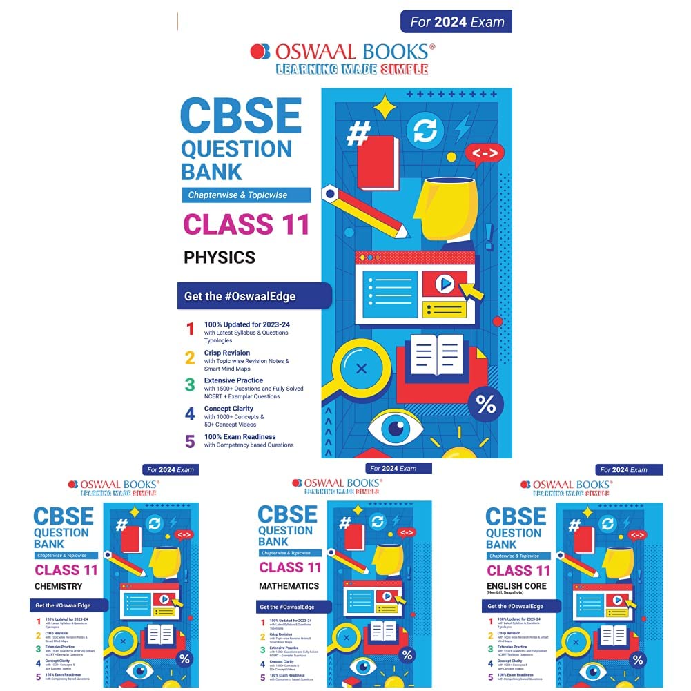 Oswaal CBSE Question Bank Class 11 Physics, Chemistry, Math, English ...