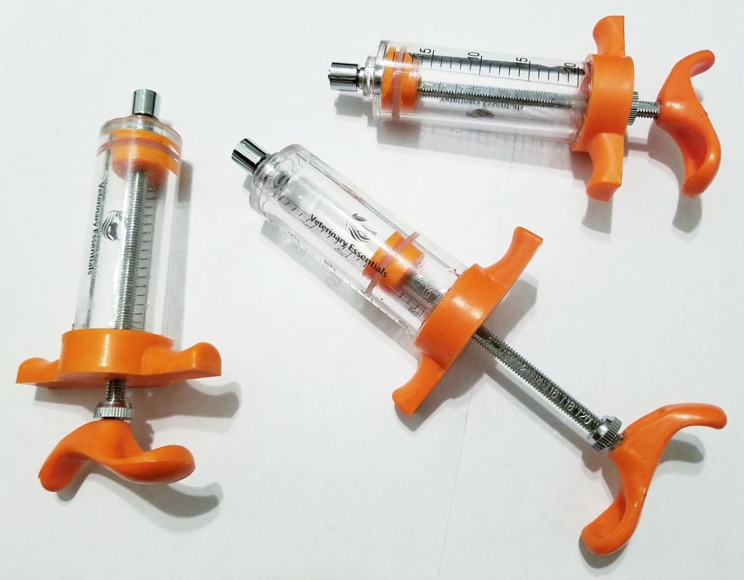 Amazon.com: 3 Dose Syringe 20mL Unbreakabl e Plastic Barrel Luer Lock ...