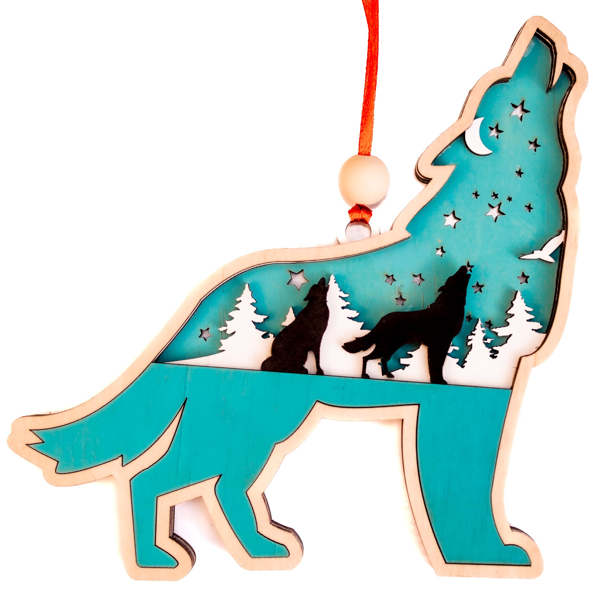 Amazon.com: Wolf Ornament. Ornament Christmas Decorations for Tree ...