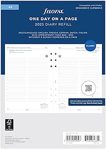 Filofax - Refill 2025 - Classic Day per Page with Appointments ...