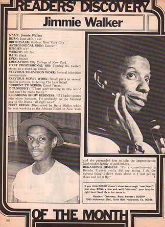 Jimmie JJ Walker original Clipping Magazine Photo 1page 8x10 #Z4588 at ...