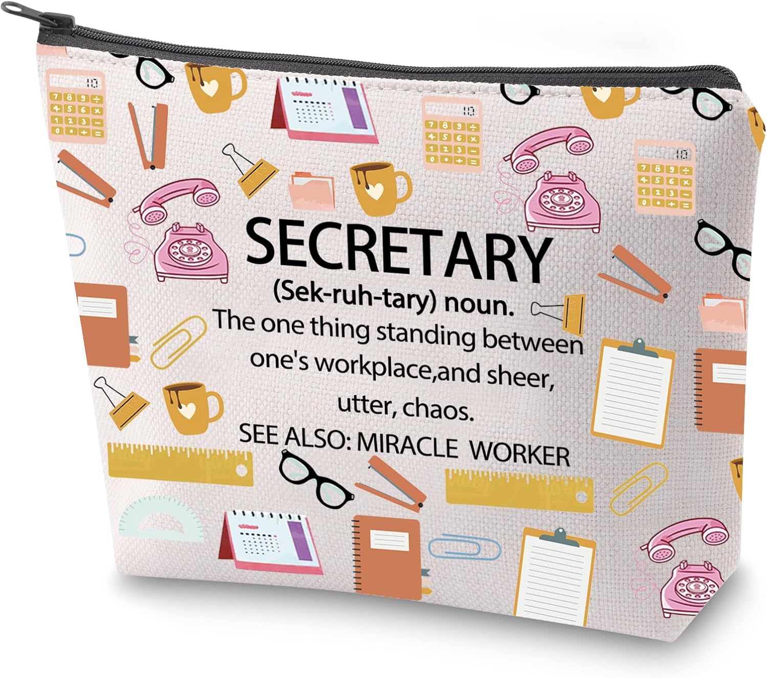 Amazon.com: ZJXHPO Secretary Definition Cosmetic Bag Secretary ...