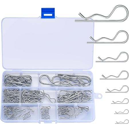 Cotter Pins Assortment Kit,R Clips Split Pins Stainless Steel Cotter ...
