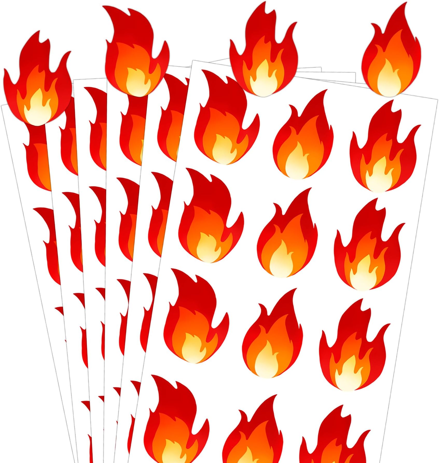 Amazon.com: Fire Vinyl Stickers 1 inch Red Flame Stickers HOT Imprint ...
