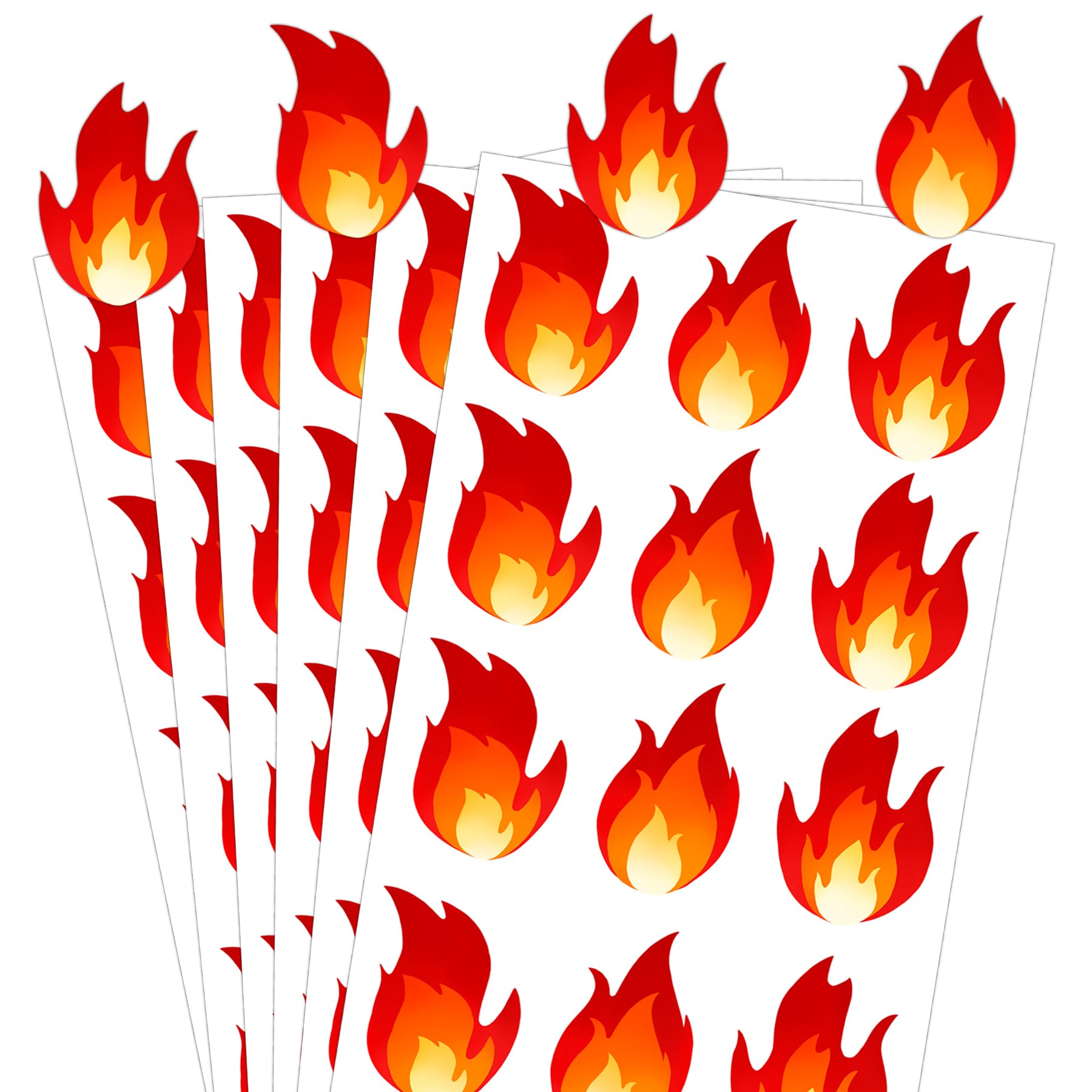 Amazon.com: Fire Vinyl Stickers 1 inch Red Flame Stickers HOT Imprint ...