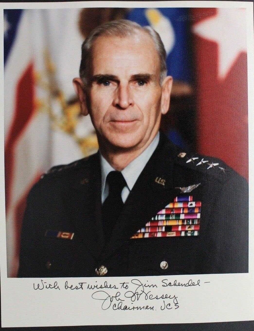 Amazon.com: John Vessey 4 Star General Joint Chief Pres Reagan ...