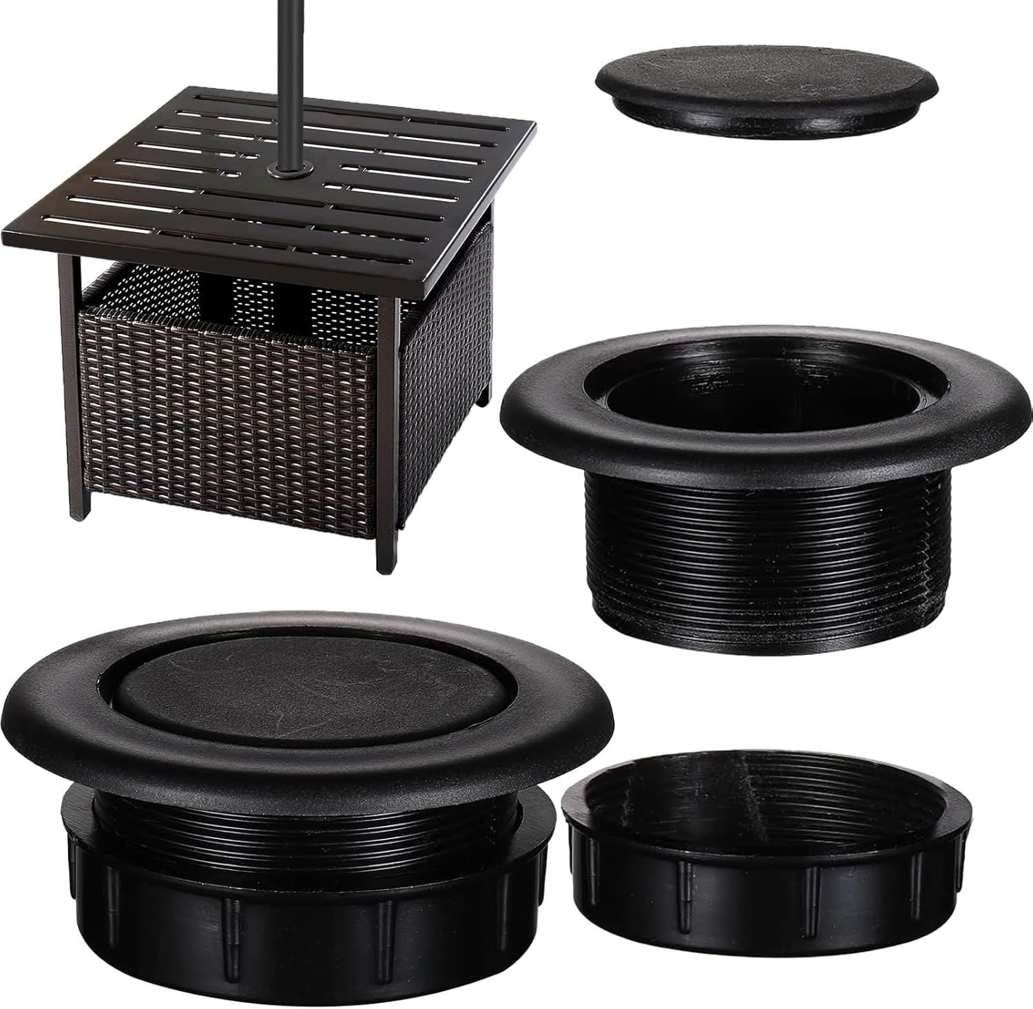 Amazon.com : UpinFun Patio Table Umbrella Hole Ring Plug Cap Set for ...