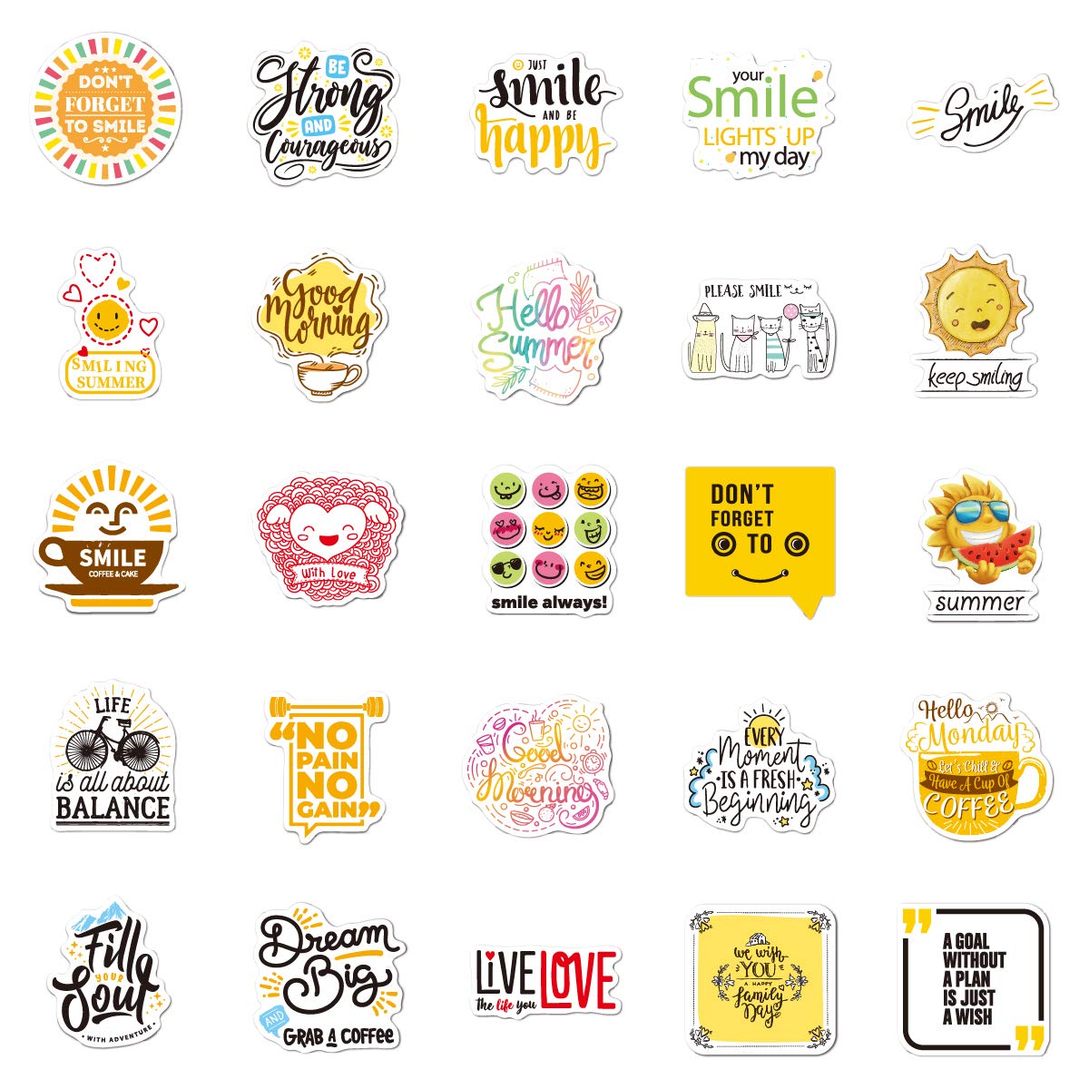 Snapklik.com : 50pcs Inspirational Stickers, Motivational Stickers For ...