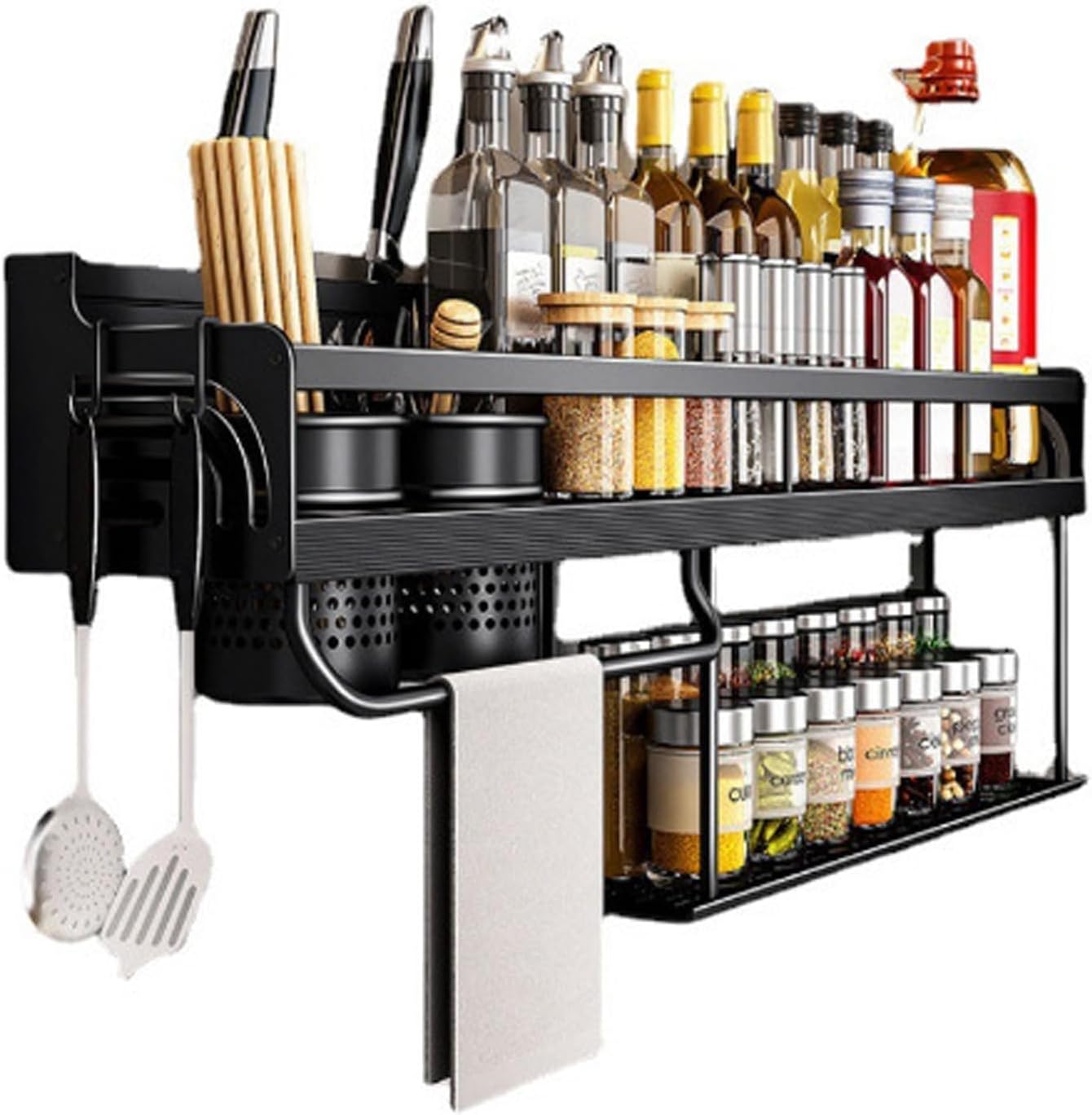 Spice Rack Wall Hanging Spice Rack Shelf Spice Organizer Cabinet ...