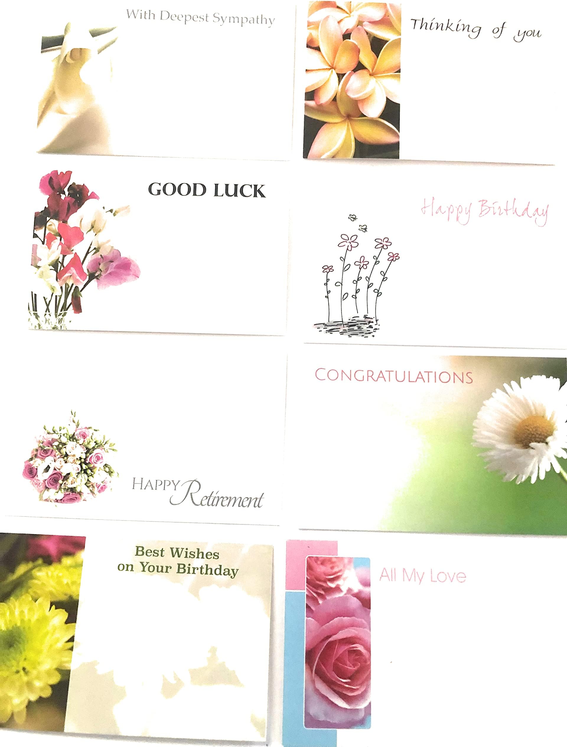 12 Qty ShredAstic Mixed (d.Set) Florist Message Cards(Styles May Vary ...