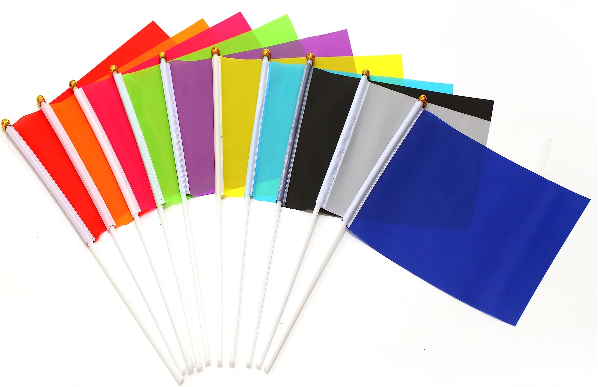 Amazon.com : LyButty 20 Pack Solid Color Blank Pennant Flags Set on ...