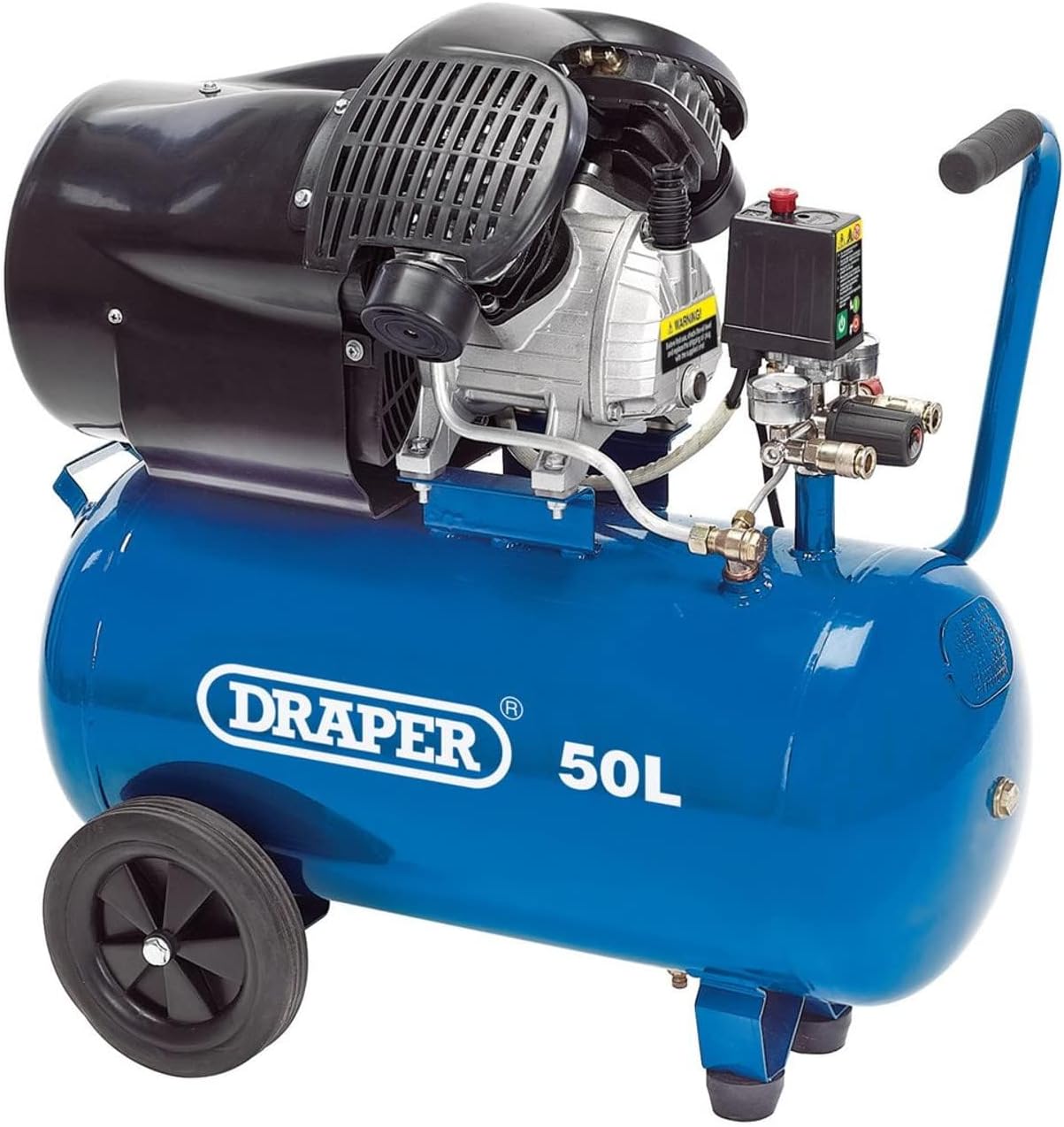 Draper 29355 Air Compressor, 50L, 230V, 2.2Kw , Blue : Amazon.co.uk ...