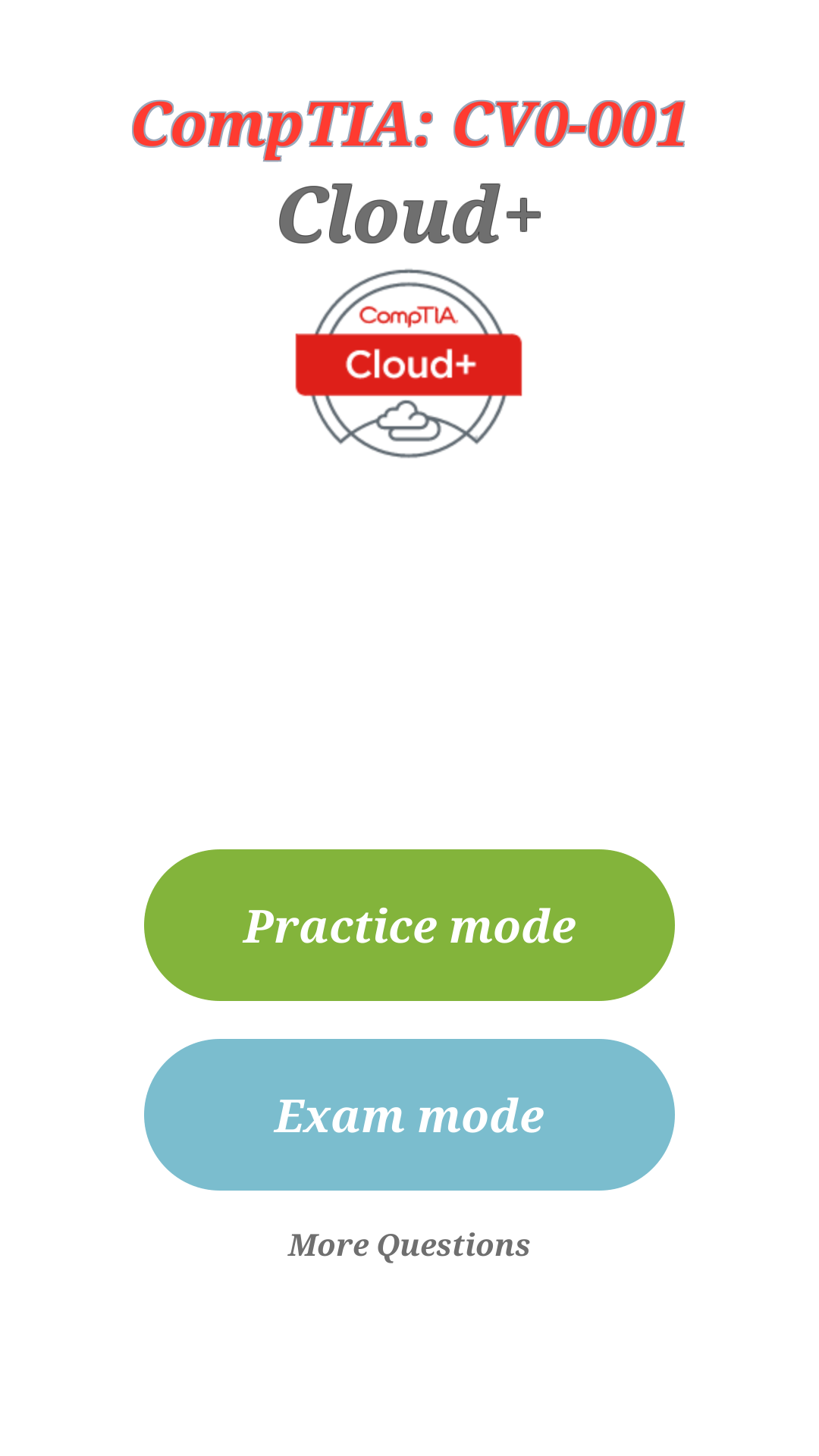 CompTIA Cloud+ Certification: CV0-001 Exam - App on Amazon Appstore