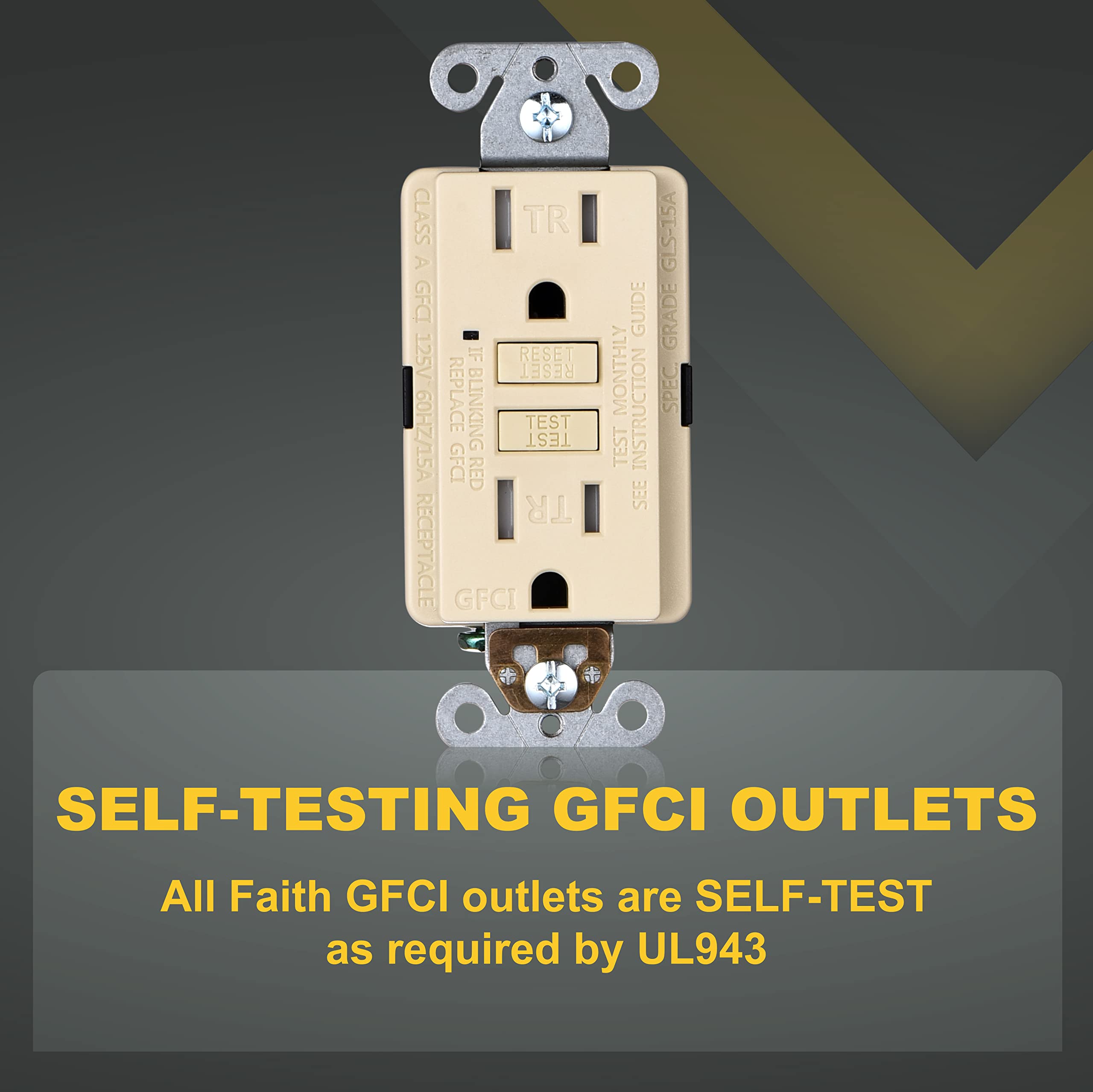 GFCI With LED Indicator Faith 10-Pack GFCI Outlets With LED Indicator ...