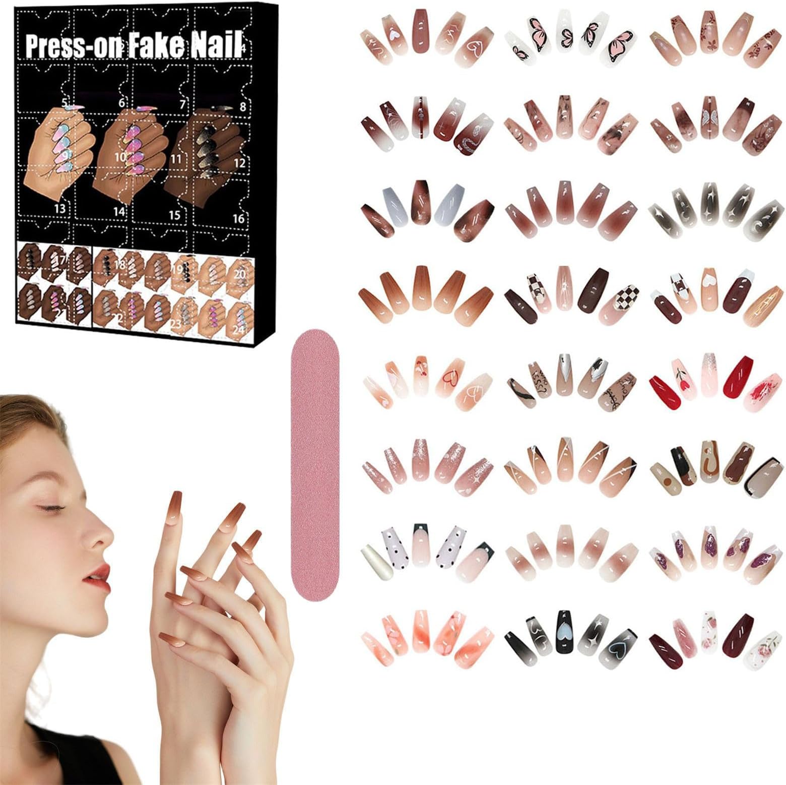 Amazon.com: Beauty Nail Advent Calendar 2024, Nail Polish Advent ...