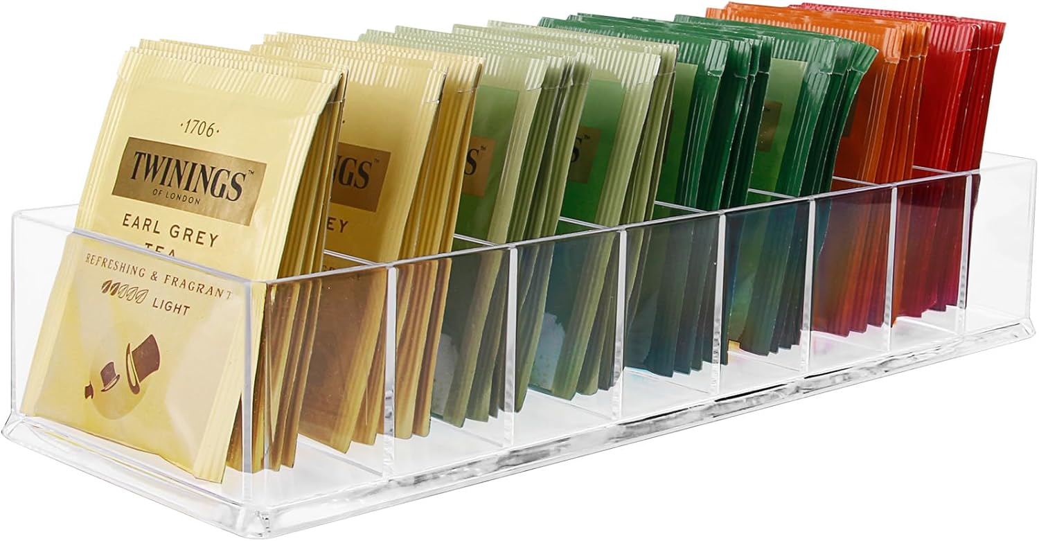 Amazon.com: Tea Bag Organizer, Clear Acrylic Tea Bag Holder,Water Drink ...