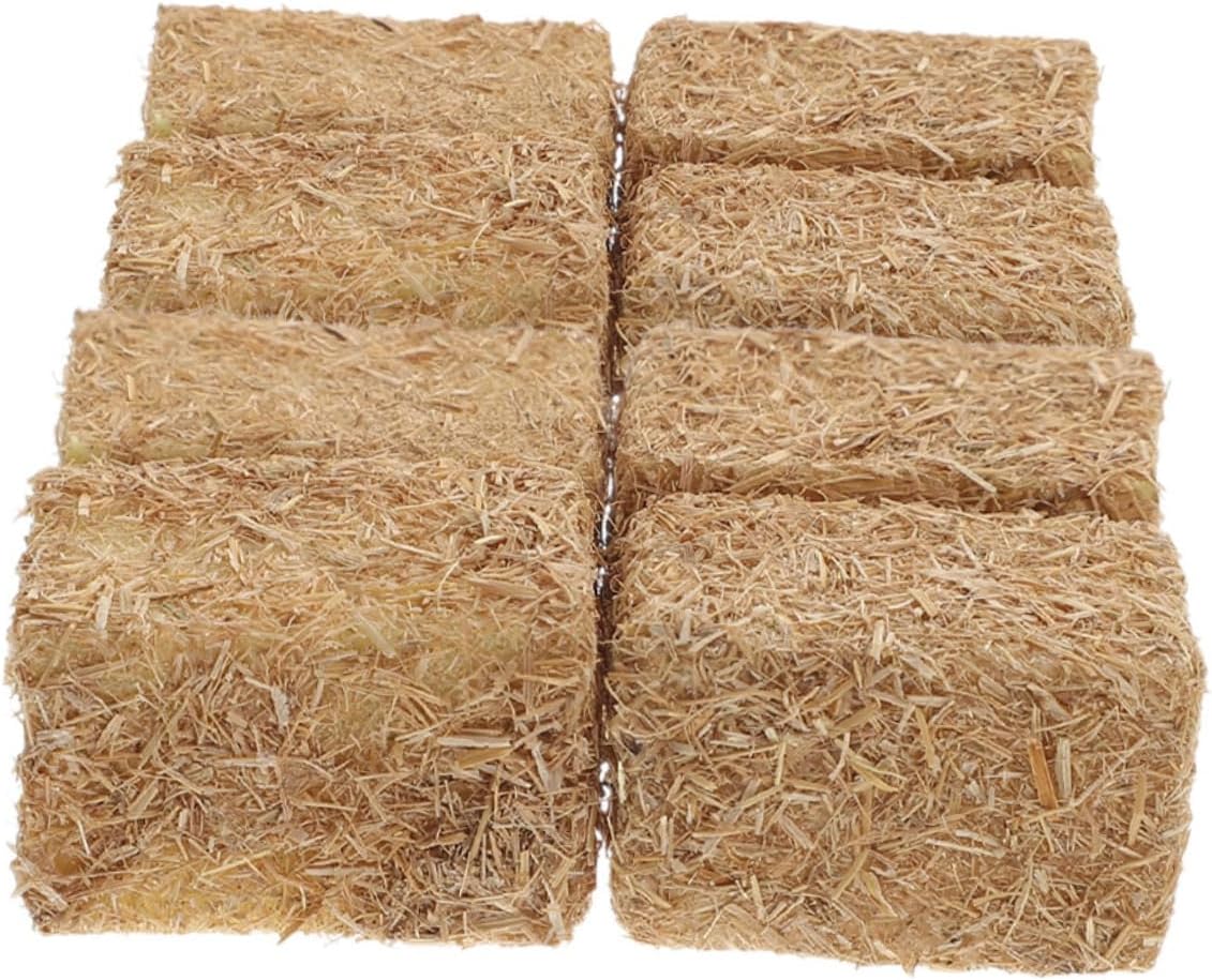 NULYLU 8Pcs Miniature Hay Bales Mini Bales for Doll House Decoration ...