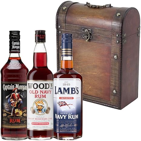 Dark Rum in Antique Style Gift Box : Amazon.co.uk: Grocery