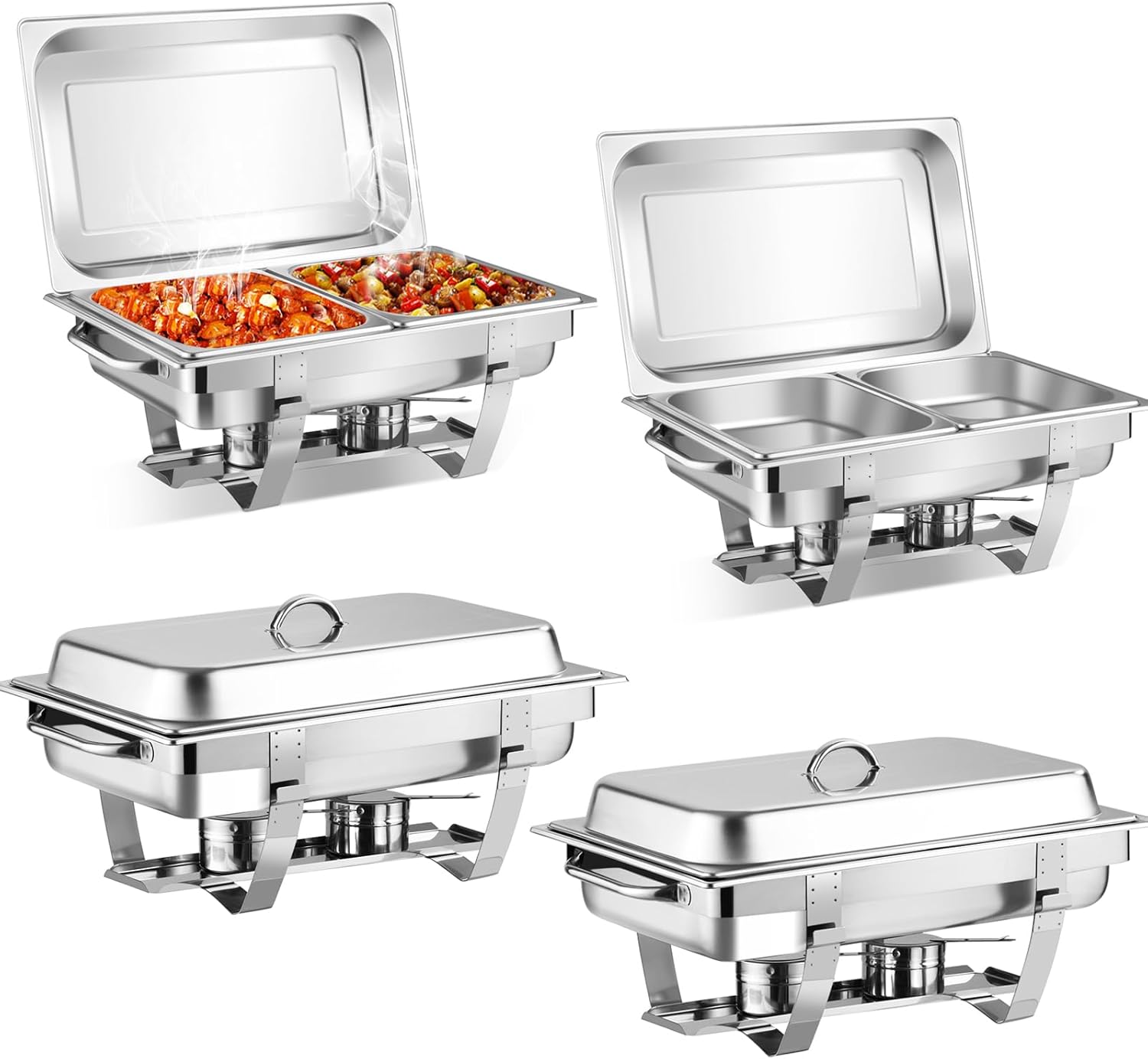 Amazon.com: Giantex Chafing Dishes for Buffet, 4 Pack 9 Qt Stainless ...