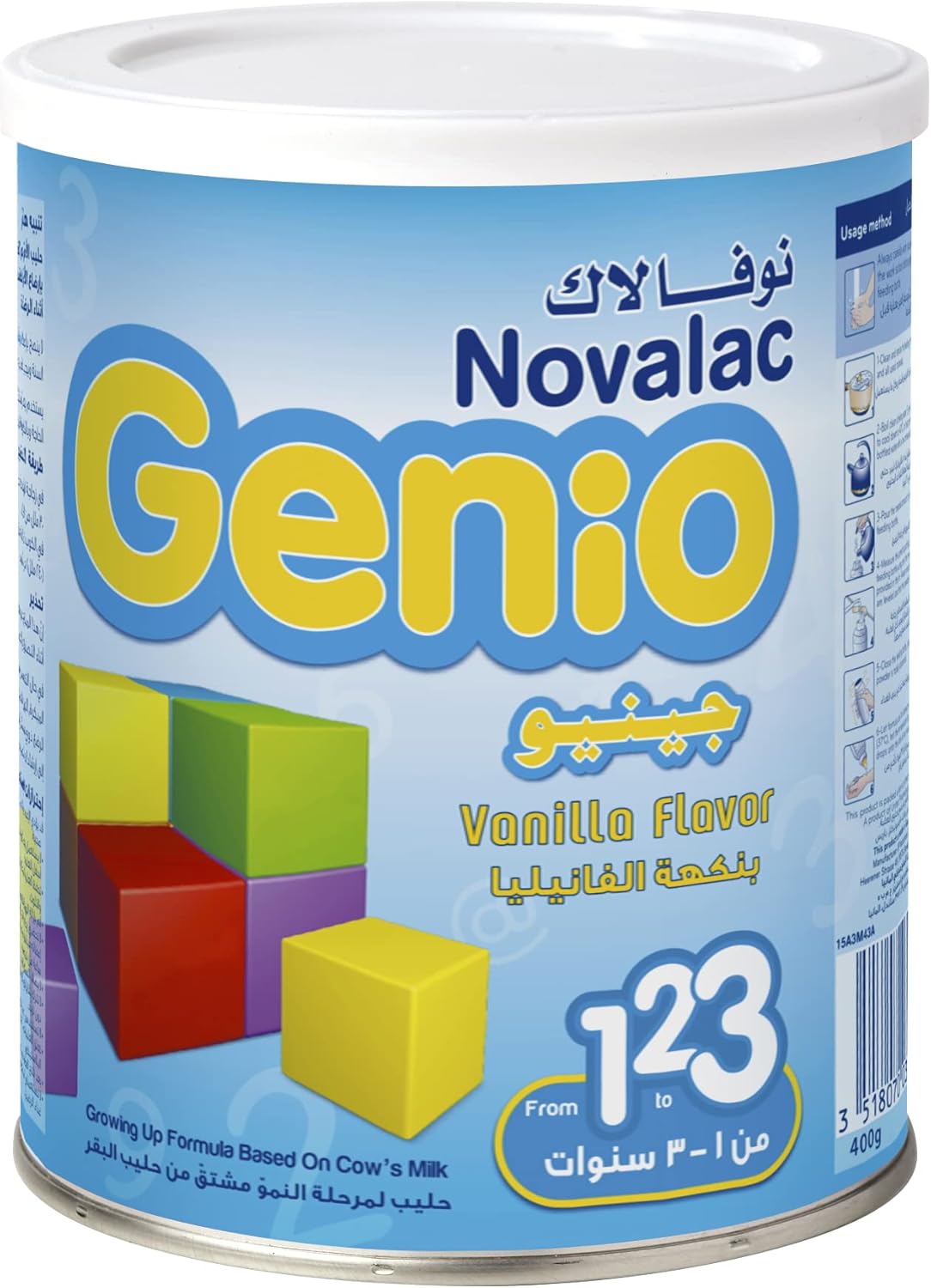 Novalac Genio Vanilla Flavour Growing Up Milk Powder 400 g : Buy Online ...