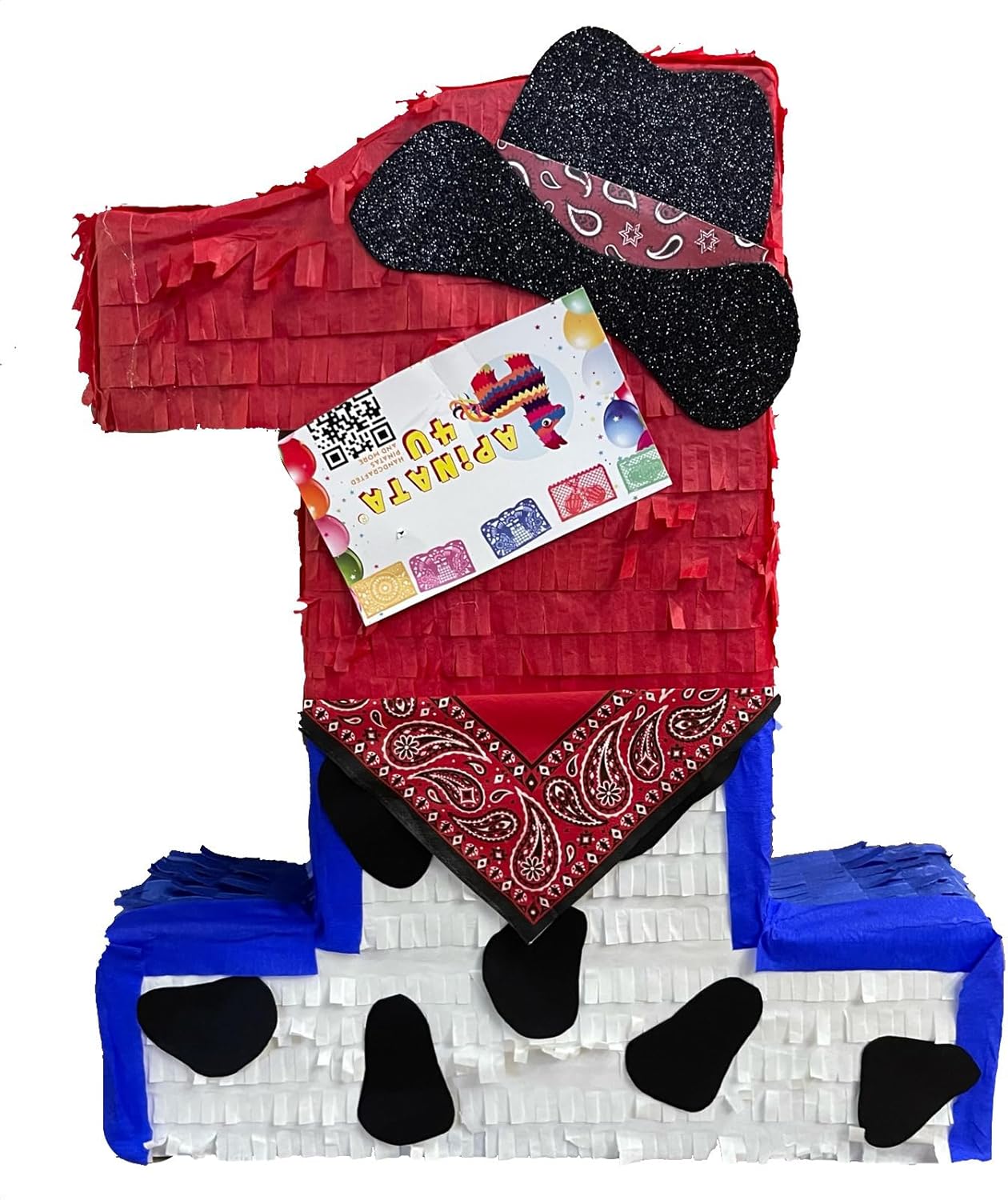 Amazon.com: 20” Tall Number One Pinata Cowboy Theme Sheriff First ...