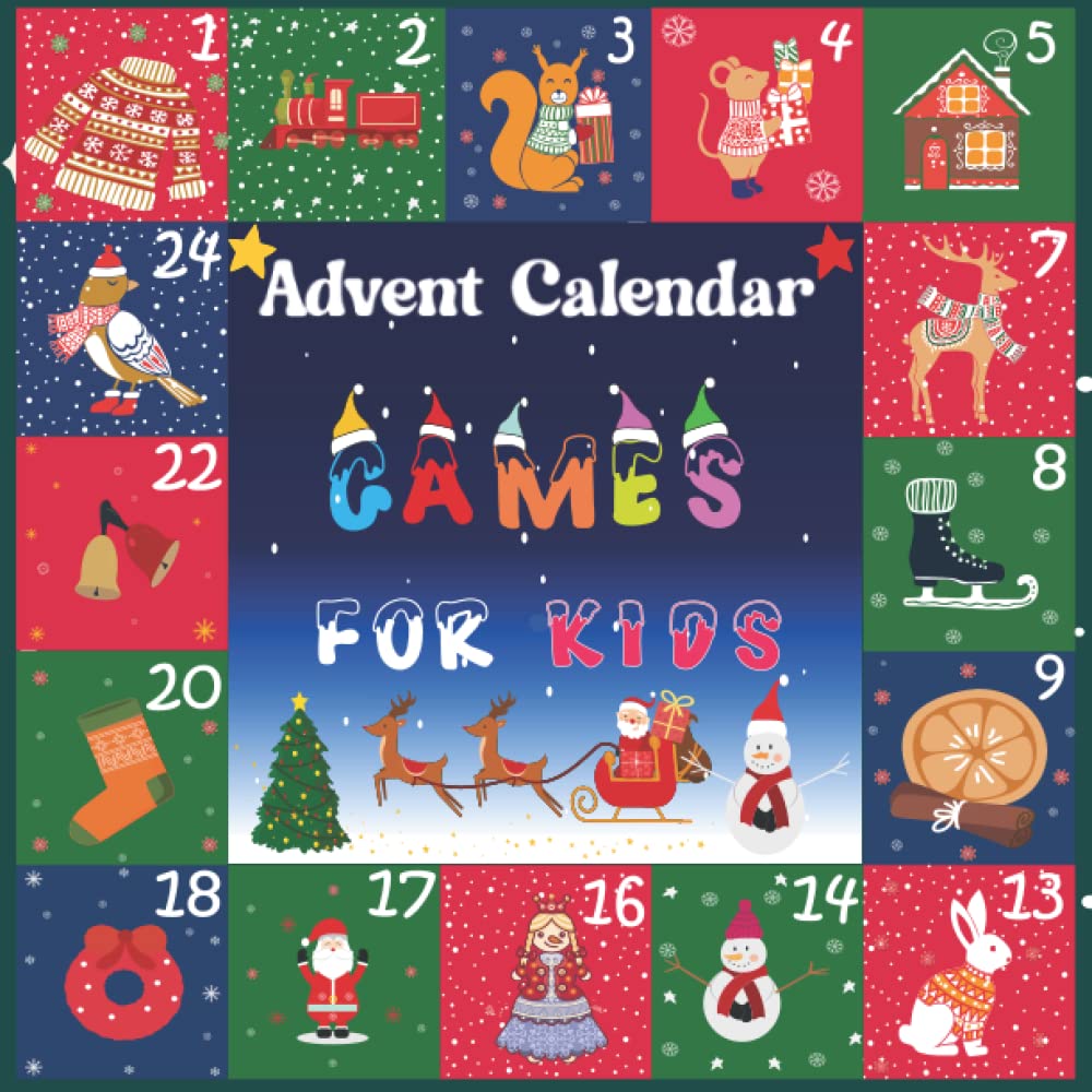Buy Advent games for kids: Christmas activity book, countdown to ...