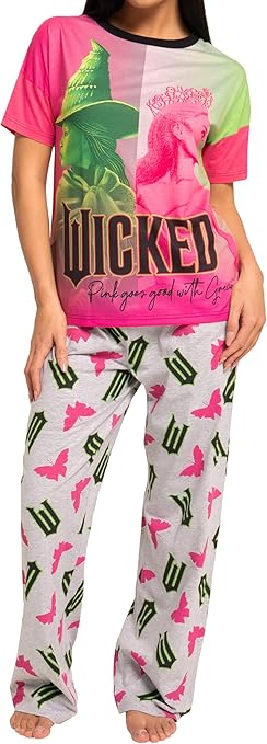 WICKED Movie Womens Pyjamas | Glinda And Elphaba Women's Pyjama Sets ...