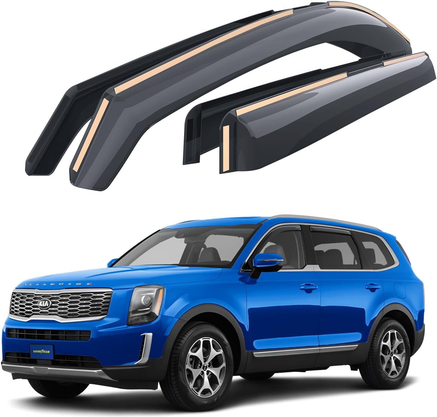 Amazon.com: Goodyear Shatterproof in-Channel Window Deflectors for Kia ...