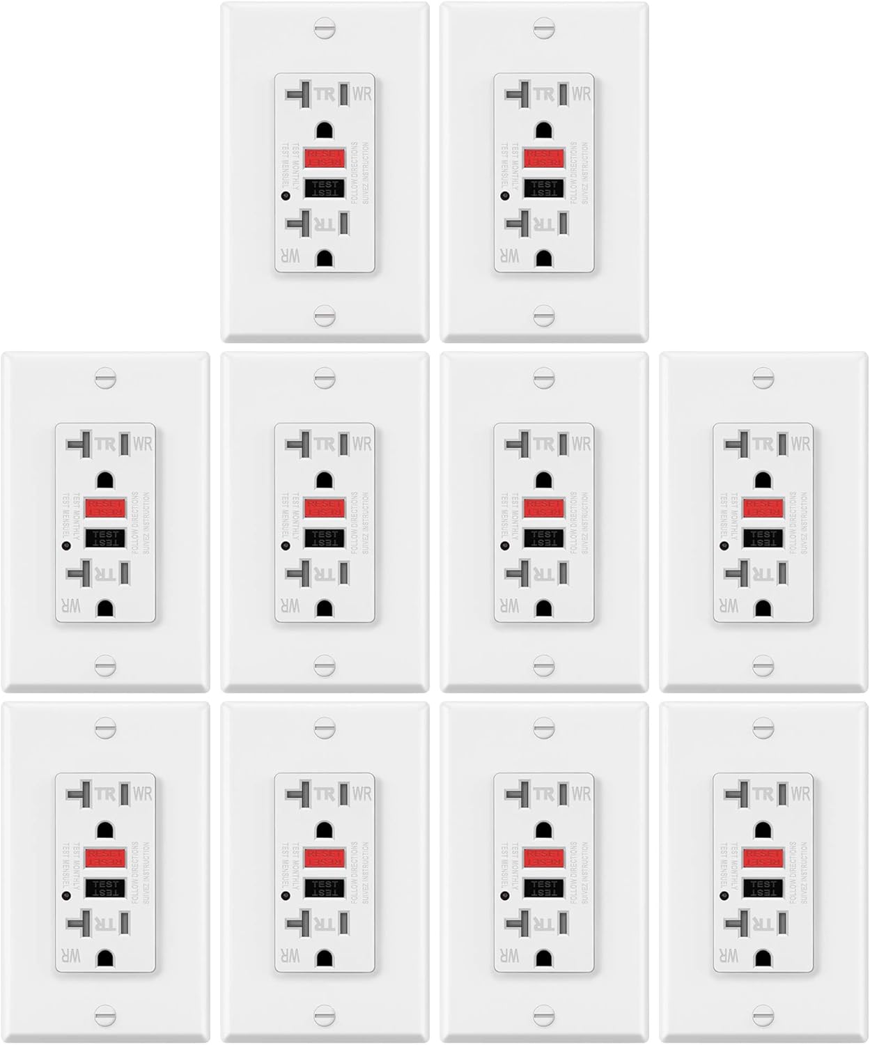 ELECTECK 20A WR GFCI Outlet, TR GFI Receptáculo con indicador LED ...