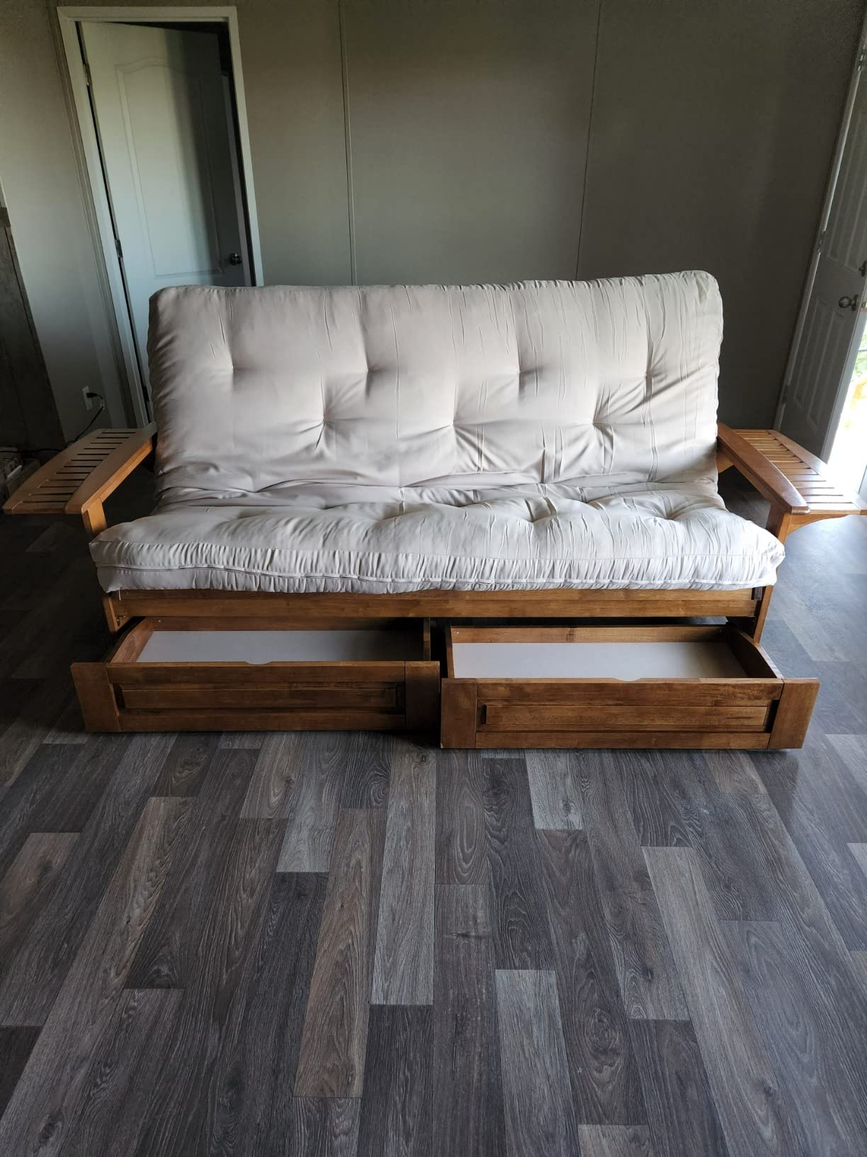 $74/mo - Finance Nirvana Futons Brentwood Tray Arm Futon Frame, Drawers ...