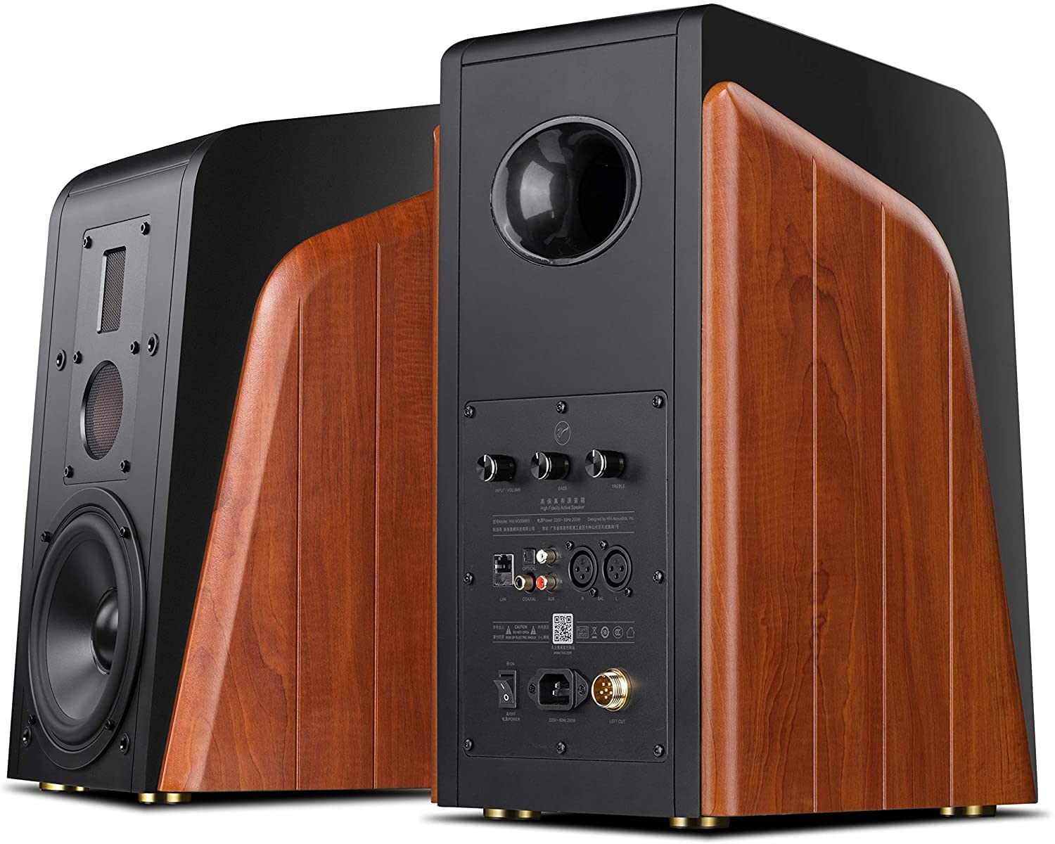 Buy HiVi-Swans M300MKII Active 3 Way Bookshelf Speaker, Powered Living ...