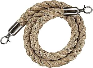 Amazon.co.jp: Cuban Rear Rope with Gold Hooks, Braided Hemp Rope ...