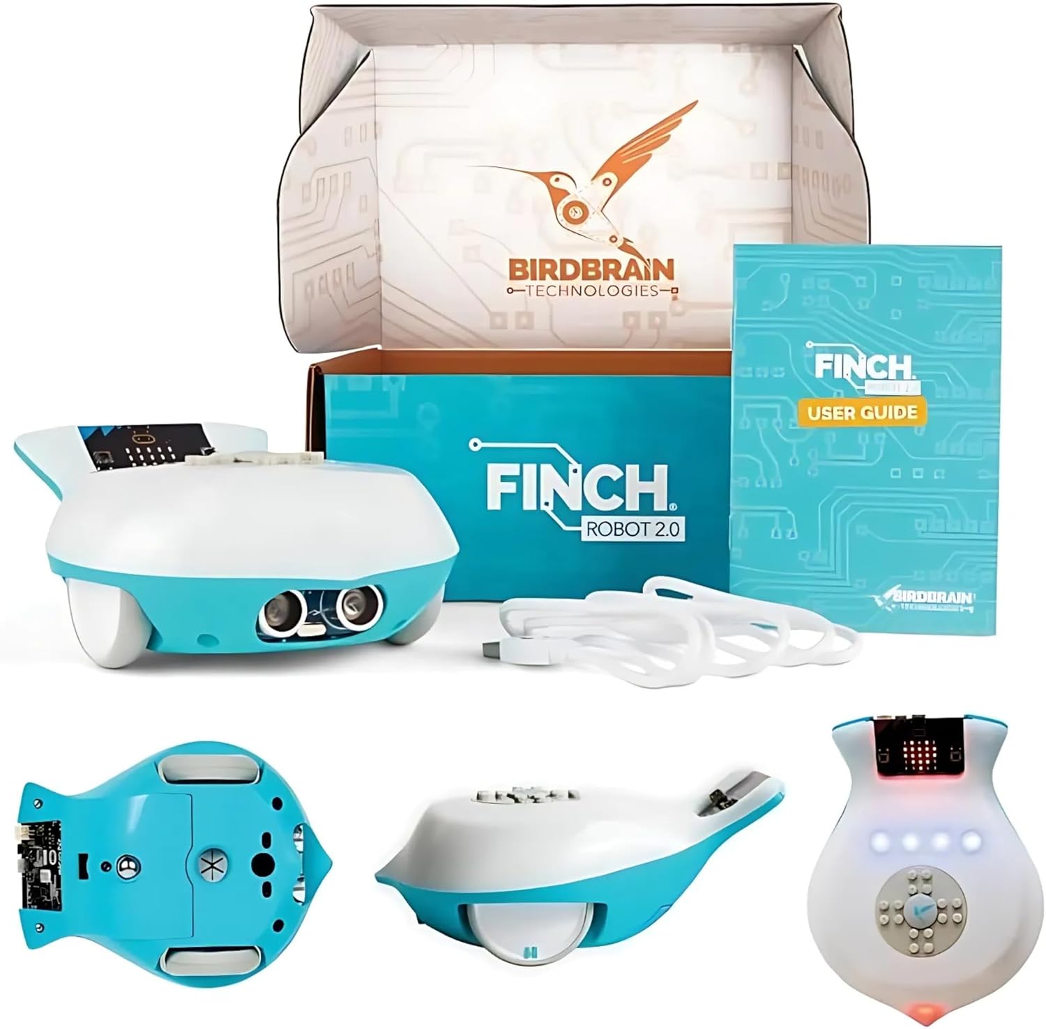 Amazon.com: BirdBrain Finch Robot 2.0 with Microbit - STEM Coding Robot ...