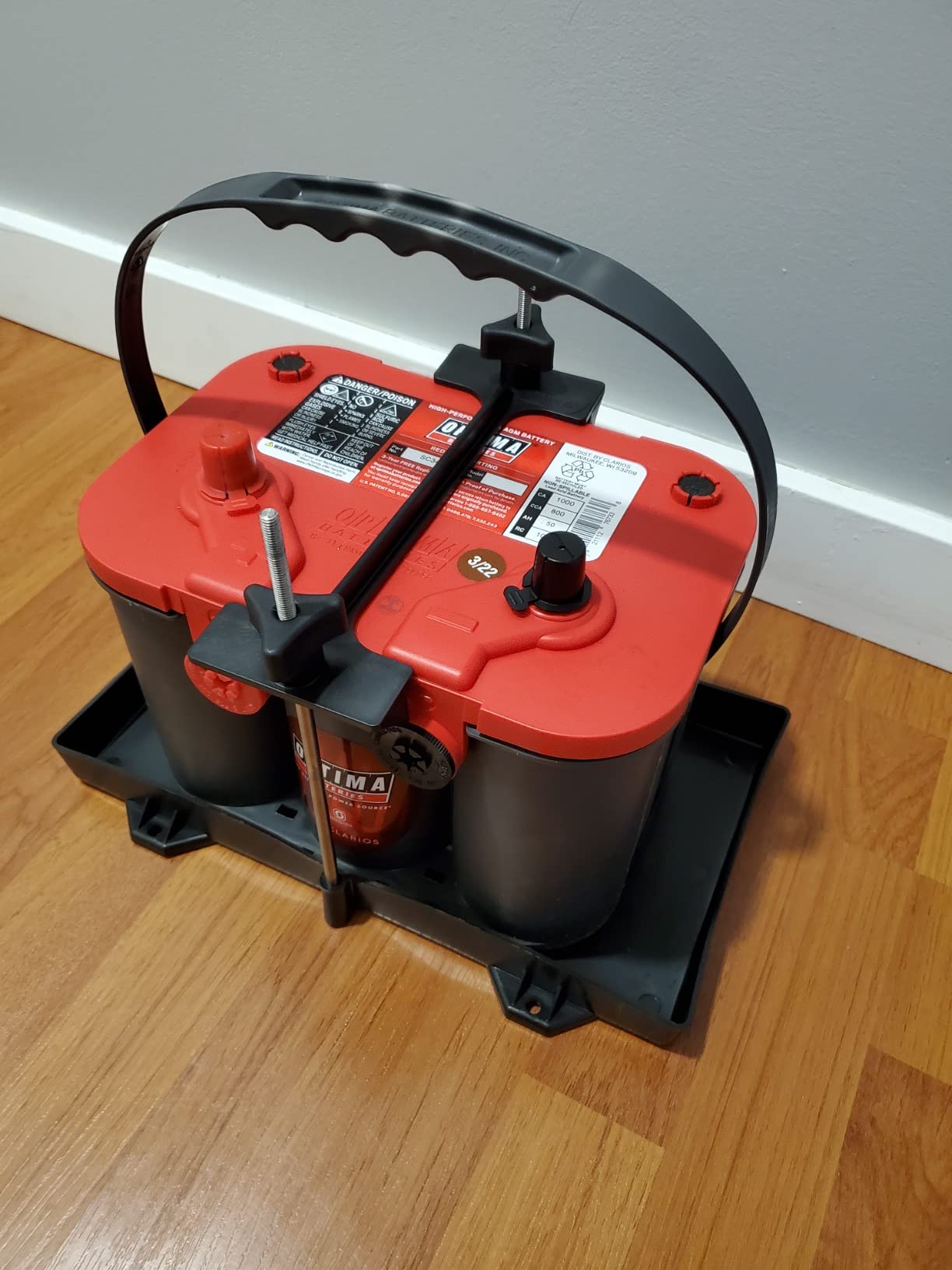 Camco 55404 Battery Hold-Down Tray (Large), Battery Accessories ...