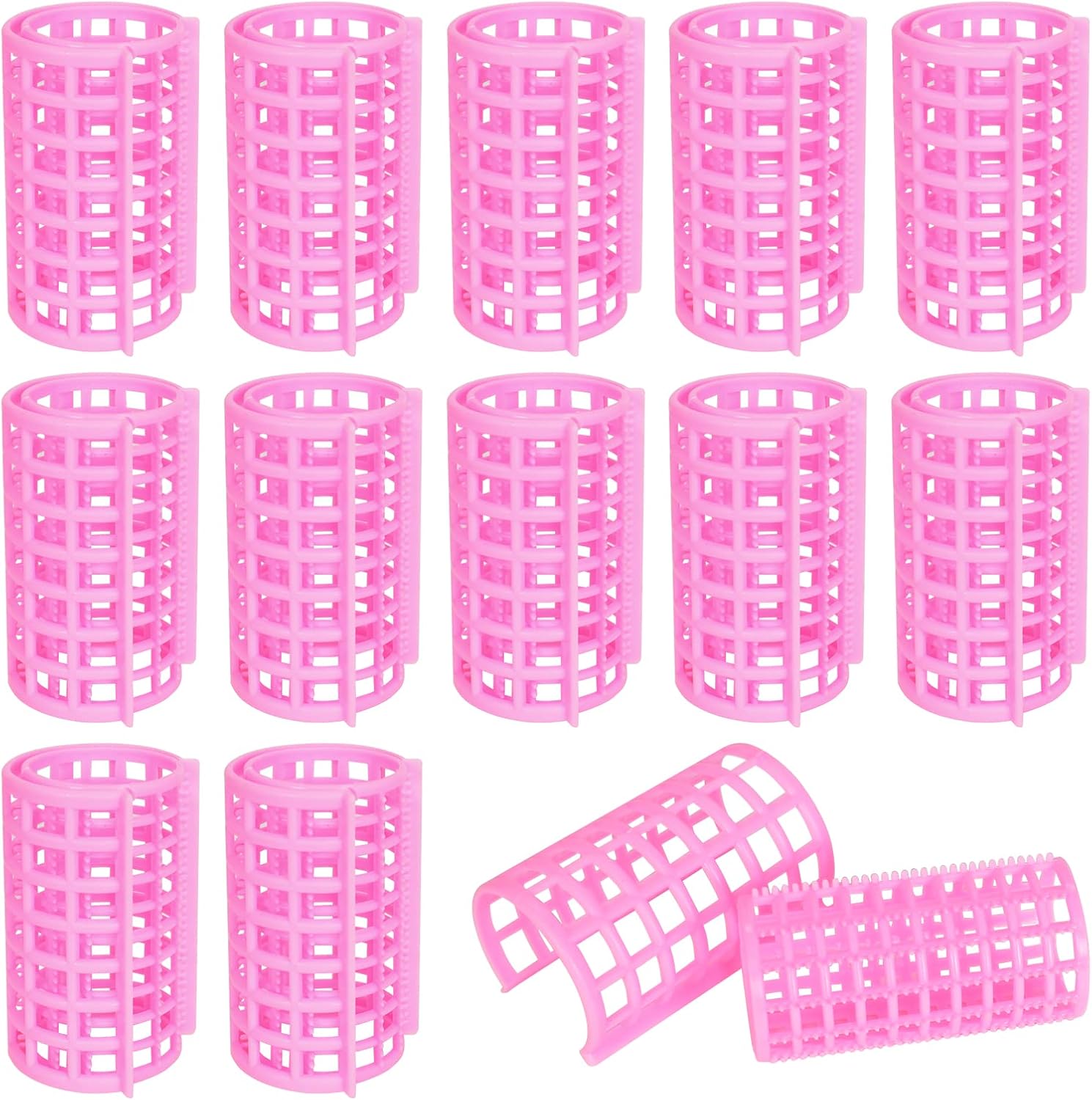 12PCS Hair Rollers, Plastic Double Barrel Hair Rolls, Hair Curlers ...