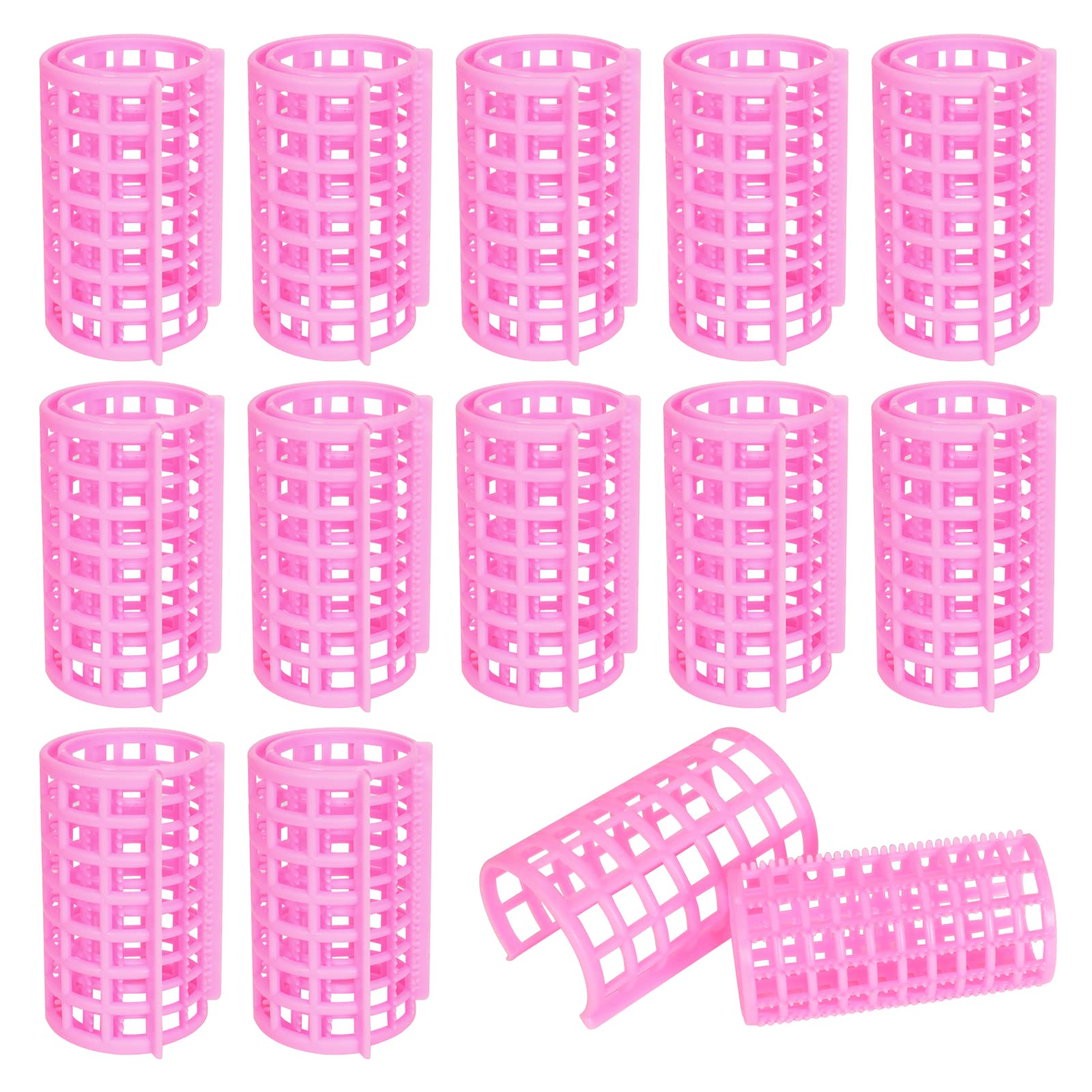 12PCS Hair Rollers, Plastic Double Barrel Hair Rolls, Hair Curlers ...