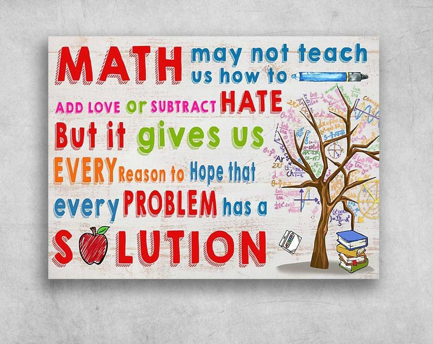 Amazon.com: Classroom Rules Poster, Math May Not Teach Us How to Add ...