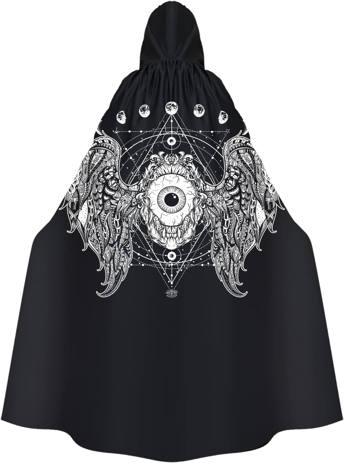 Amazon.com: LSBIYUTEFO Black Cloak with Hood Men Halloween Cosplay ...