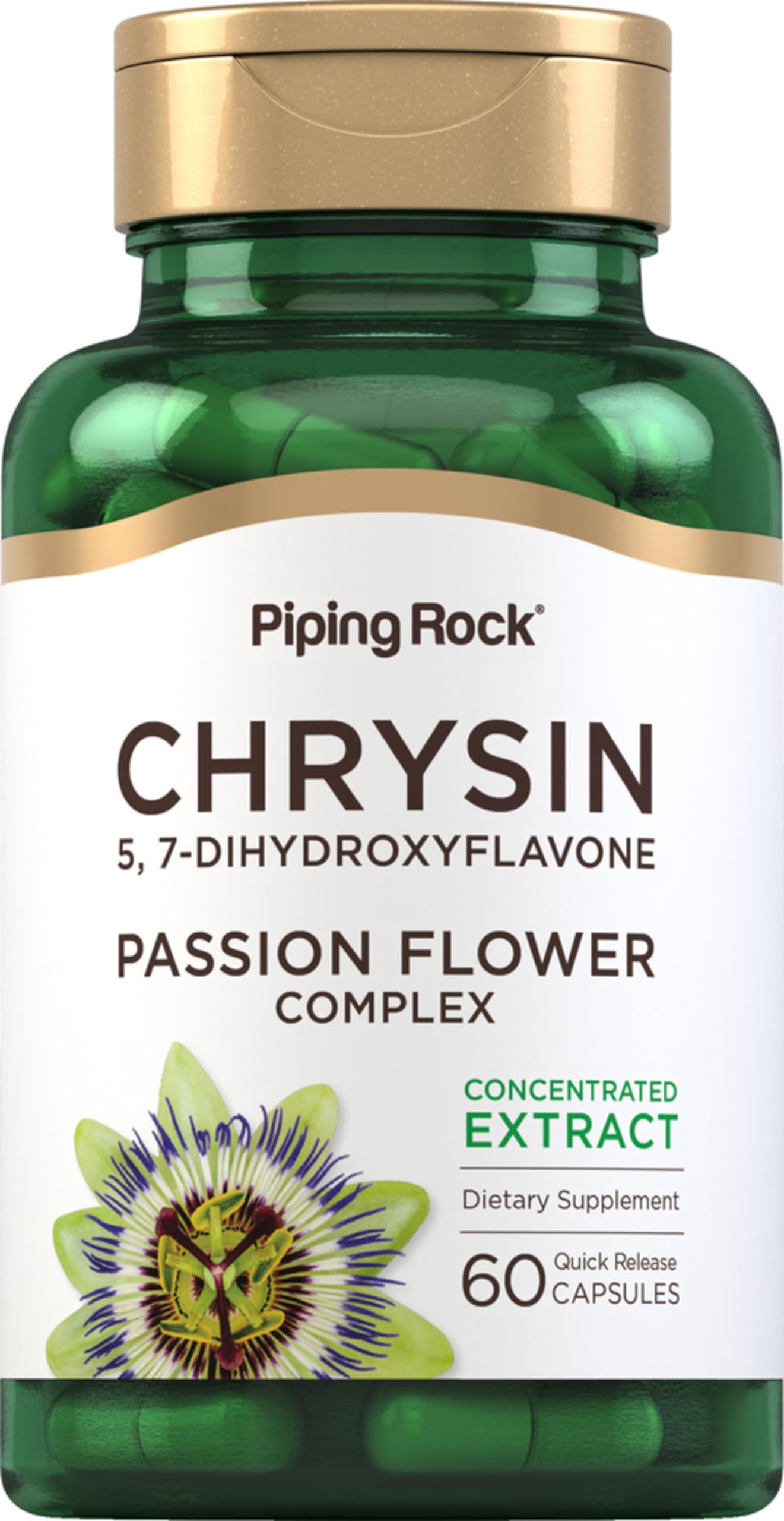 Amazon.com: Piping Rock Chrysin 500mg Supplement | 60 Capsules ...