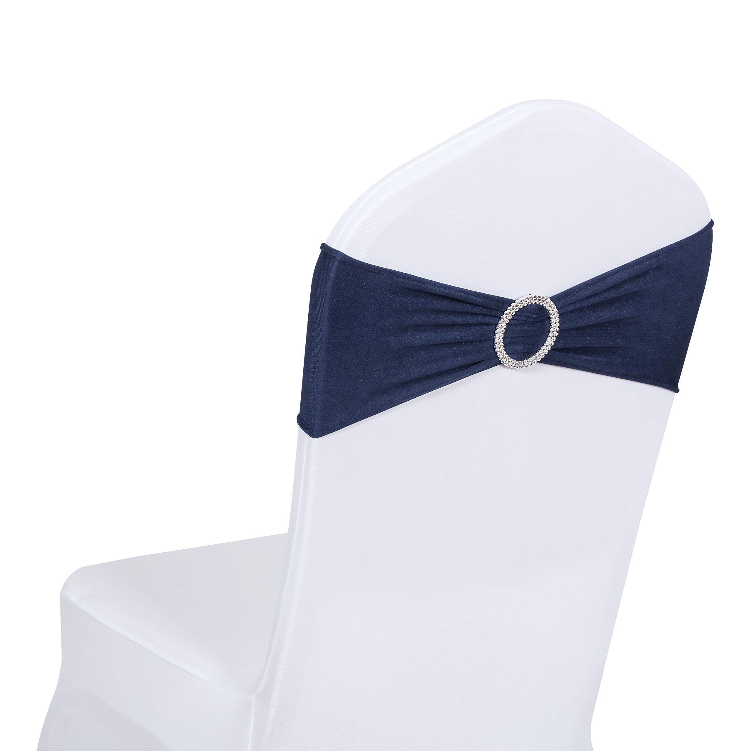 Snapklik.com : Obstal 50 PCS Spandex Stretch Chair Sashes Bows For ...