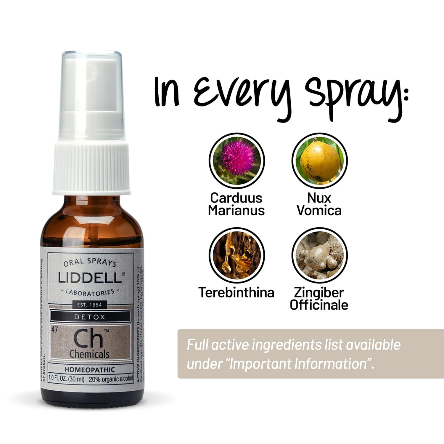 Liddell Spray Detox Homeopático de 29g: Alívio Natural e Seguro para ...