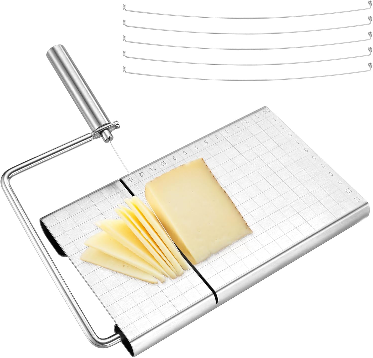 Amazon.com: Cheese Slicer Wire Cutter, Stainless Steel Cheese Cutter ...