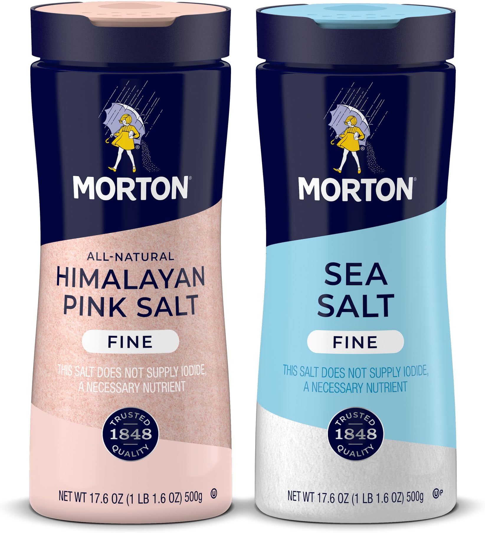 Amazon.com : Morton, Plain Salt, Round Cans, Non-Iodized, All-Purpose ...