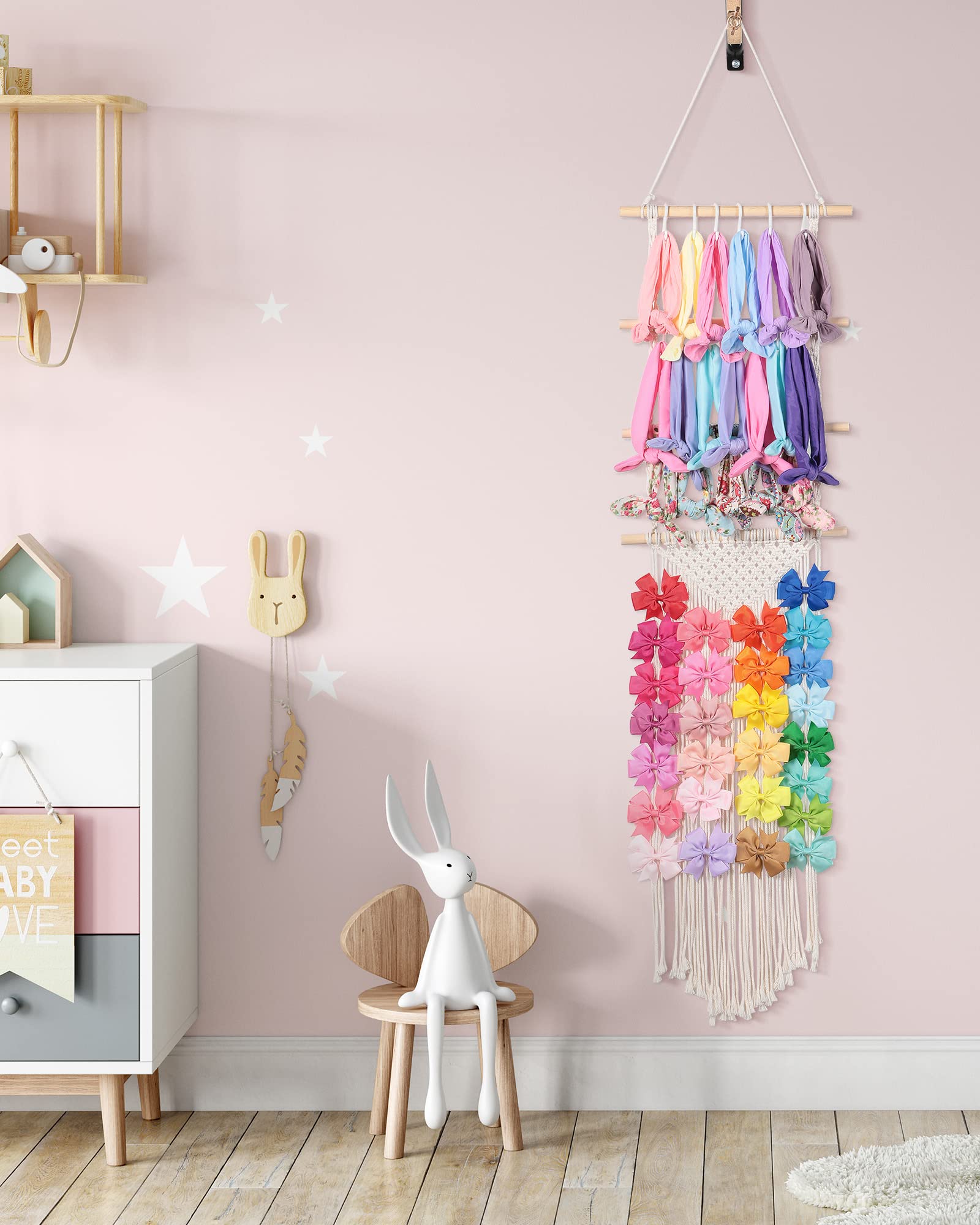Snapklik.com : Headband And Hair Bows Holder Macrame Bow Organizer For ...